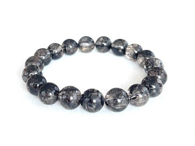 ⭐︎【天然】ブラックルチルクォーツ ブレスレット しょっぱくっ ⭐︎【天然】ブラックルチルクォーツ ブレスレット しょっぱくっ