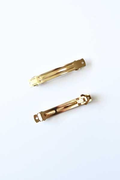 ヘアーバレッタ8.3cm【ゴールド】 2個セット ヘアーバレッタ8.3cm【ゴールド】 2個セット