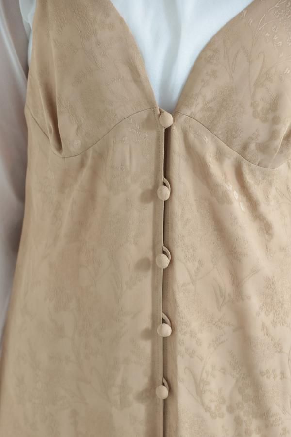 Mame Kurogouchi(マメ) Floral Jacquard Camisole Dress BEIGE Mame Kurogouchi(マメ) Floral Jacquard Camisole Dress BEIGE