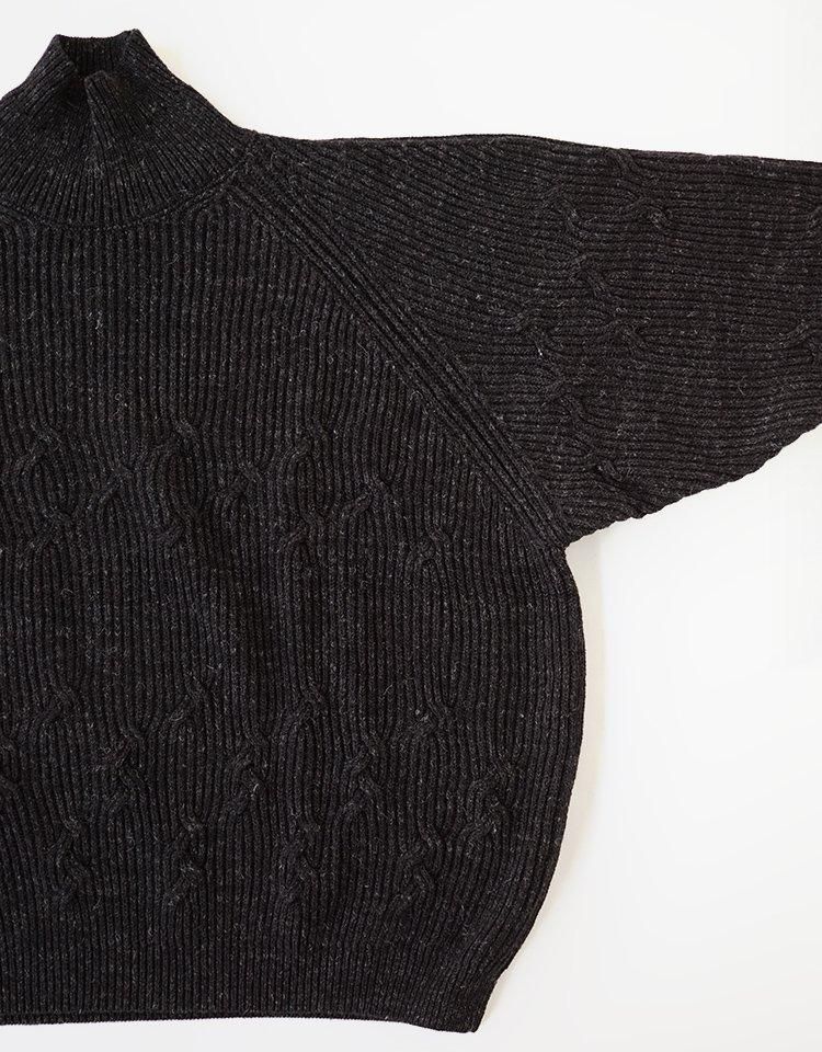 JAN-JAN VAN ESSCHE】WIDE FIT CABLE KNITTED TURTLE NECK JAN-JAN VAN ESSCHE】WIDE FIT CABLE KNITTED TURTLE NECK
