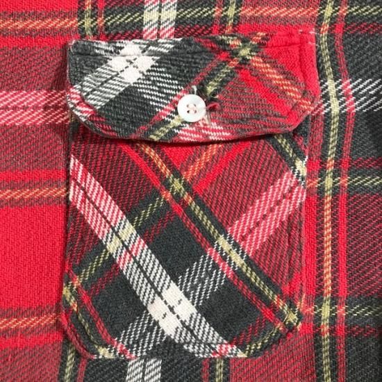 50-60's King Kole cotton woven plaid flannel shirt with 50-60's King Kole cotton woven plaid flannel shirt with